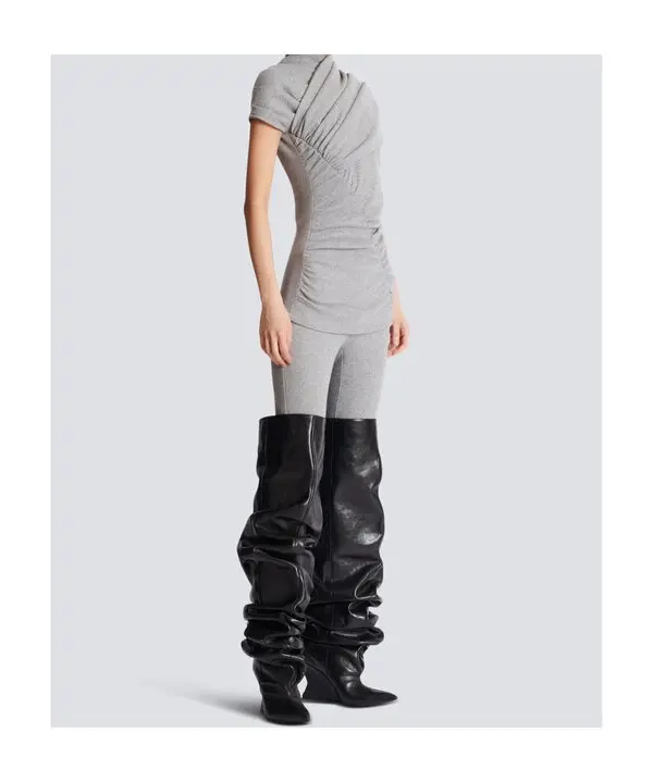 Balmain Draped Knit Top
