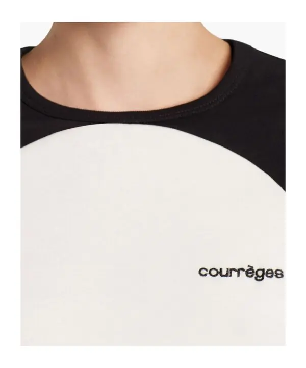 COURREGES Logo Embroidered Long-sleeve T-shirt