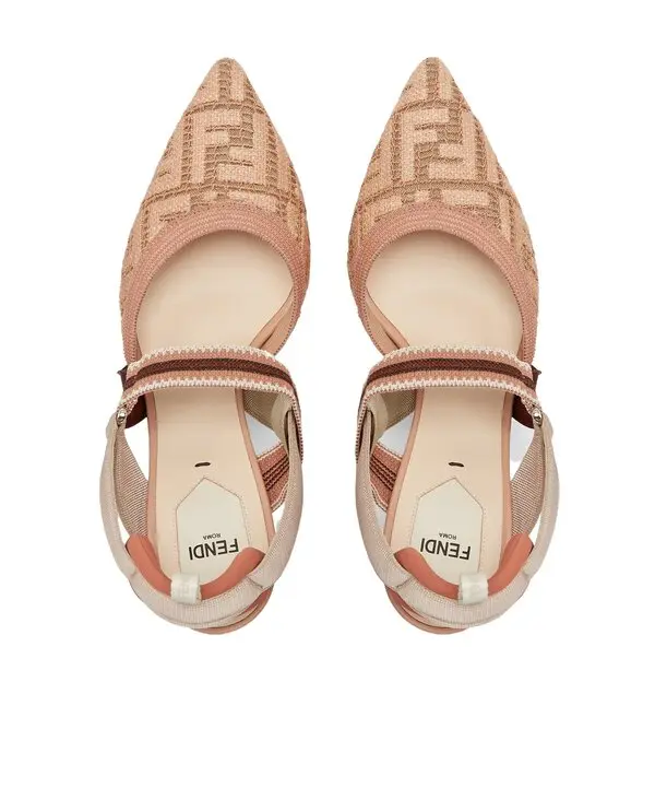 Fendi Colibri Pointed Toe Pumps - Pink