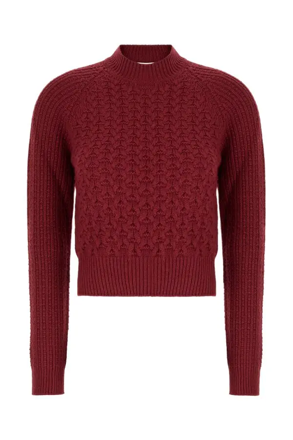 Palm Angels Curved-logo Ribbed-panel Sweater
