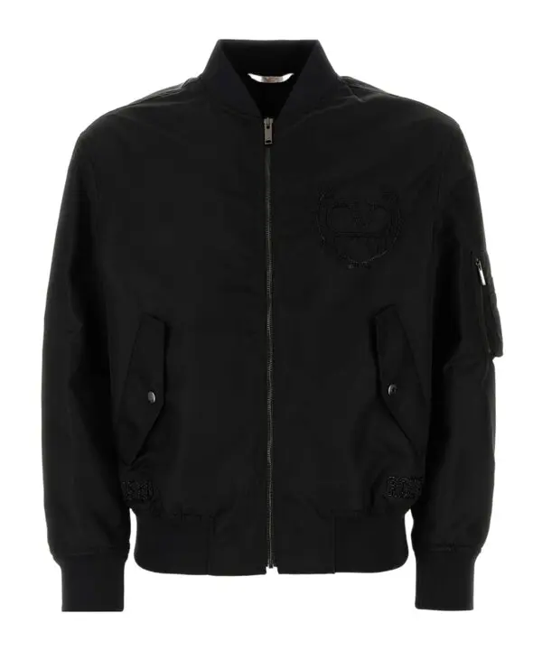 Valentino Garavani Zip-up Long-sleeve Bomber Jacket