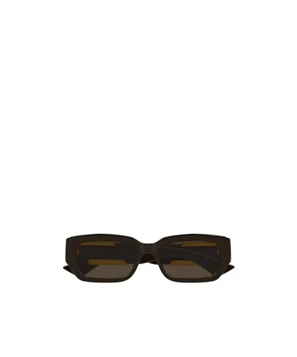 Bottega Veneta Rectangular Sunglasses - Brown