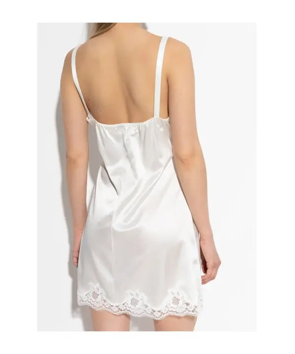 Dolce & Gabbana Dolce Gabbana Mini Lace Trim Slip Dress