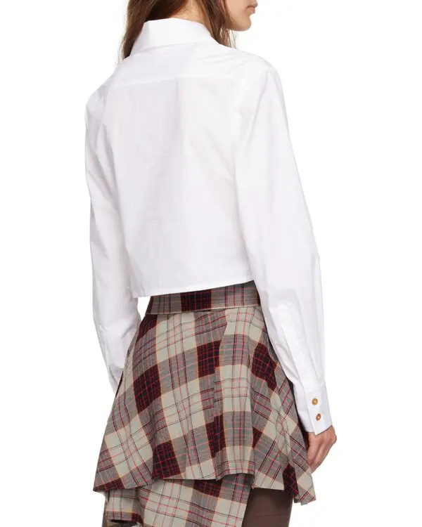 VIVIENNE WESTWOOD Cropped Shirt With Lapels - White