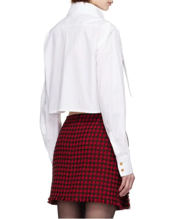 VIVIENNE WESTWOOD Cropped Shirt With Lapels - White