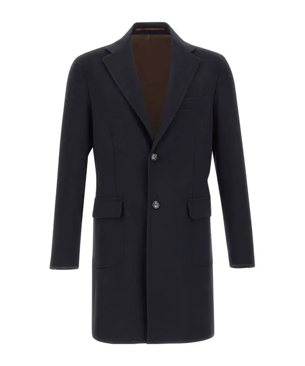 BARBA NAPOLI Single-breasted Tailored Coat - Black