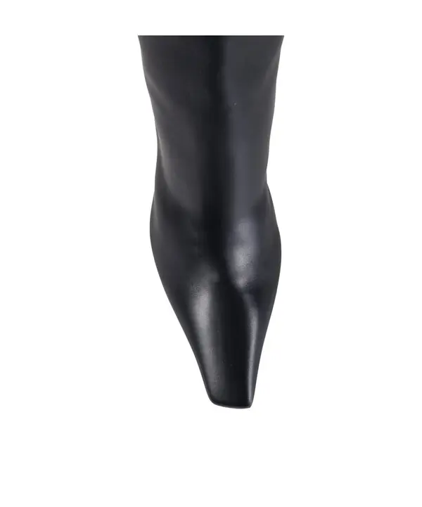 Amina Muaddi Pointed Toe Stiletto Heel Zip-up Boots