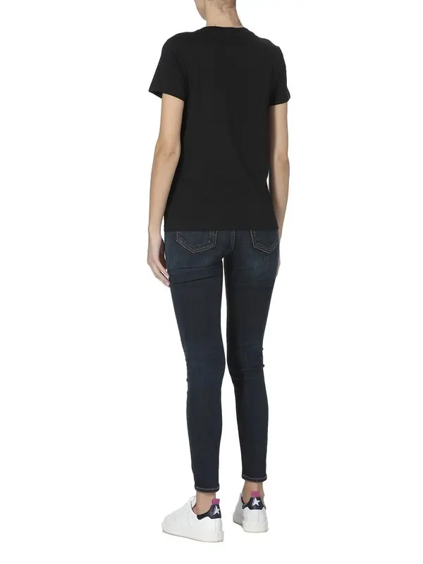 Kenzo Rose Logo Printed T-shirt
