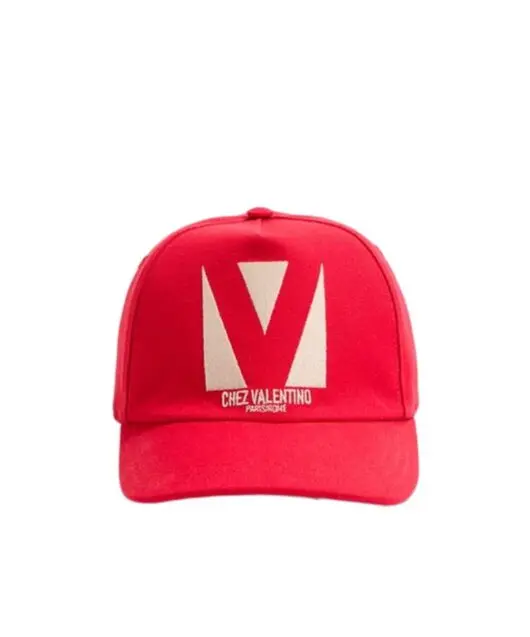Valentino Garavani Logo Embroidered Baseball Cap - Red/beige