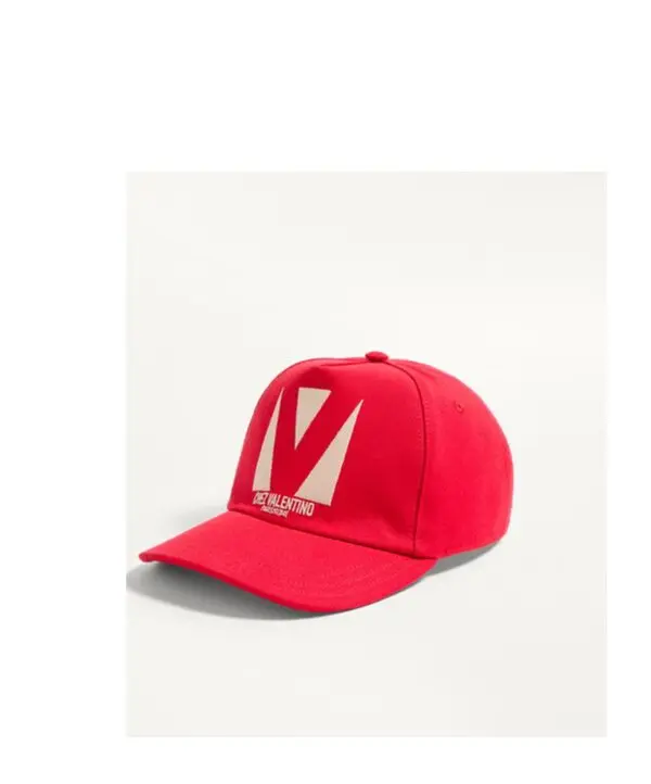 Valentino Garavani Logo Embroidered Baseball Cap - Red/beige