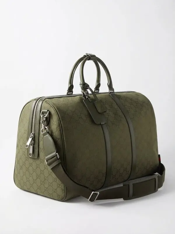 Gucci Gg Canvas Large Duffle Bag - Forest Green