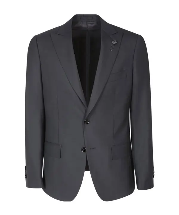 LARDINI Single Breasted Two-piece Suit - Black