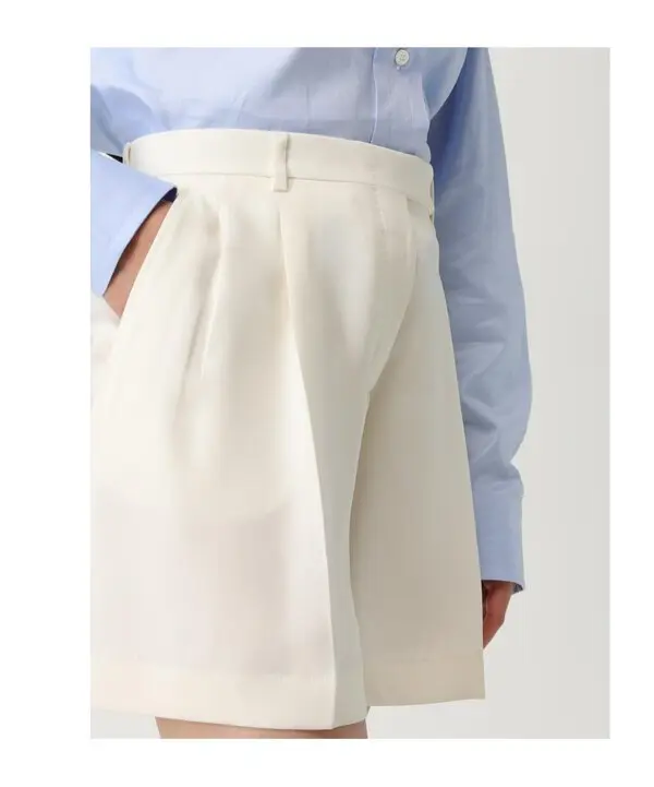 Brioni Pleated Front Zipper Shorts