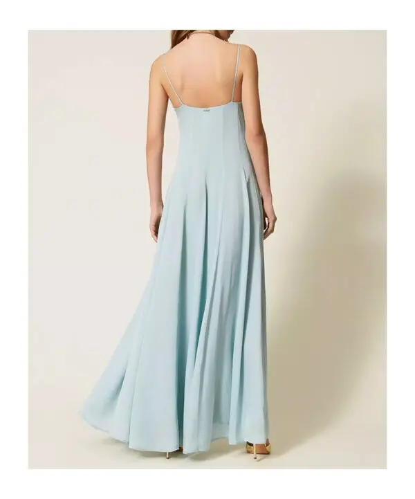 TWINSET Bias-cut Maxi Dress With Thin Straps