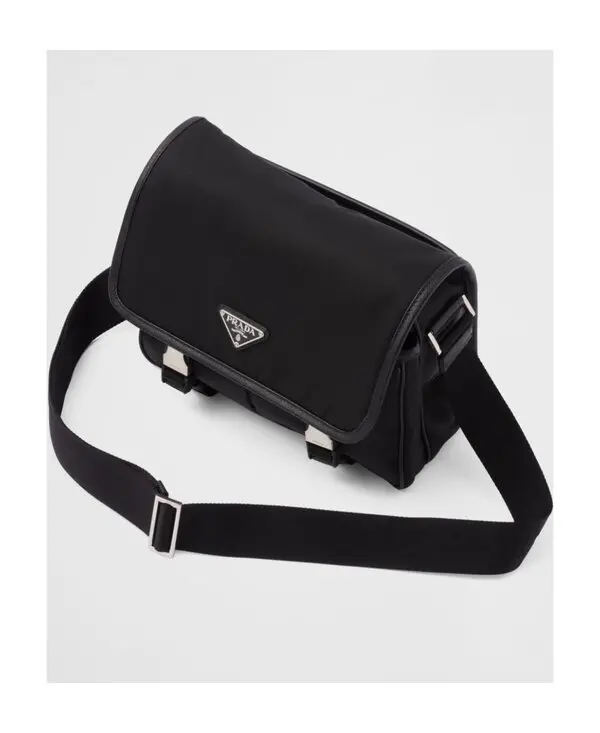 Prada Logo Plaque Fold-over Shoulder Bag