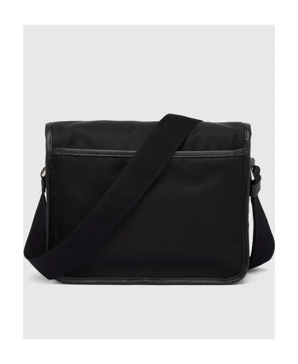 Prada Logo Plaque Fold-over Shoulder Bag