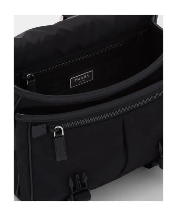 Prada Logo Plaque Fold-over Shoulder Bag