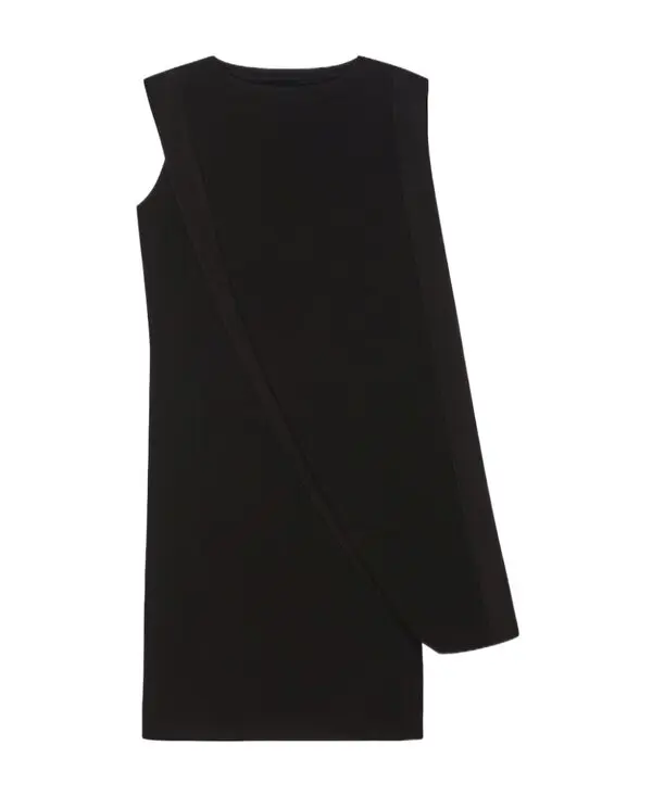 Givenchy Crepe Sleeveless Dress With Draped Shawl Effect