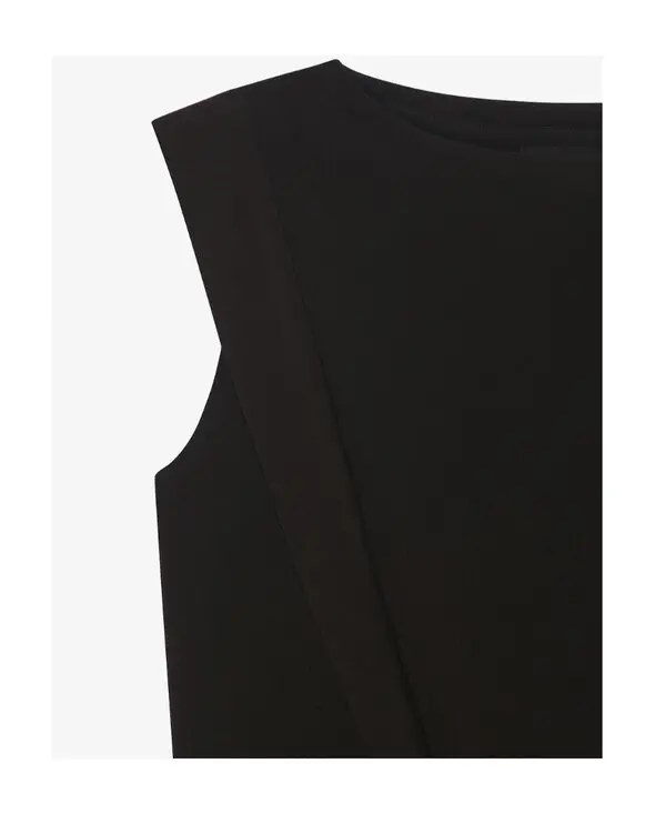 Givenchy Crepe Sleeveless Dress With Draped Shawl Effect