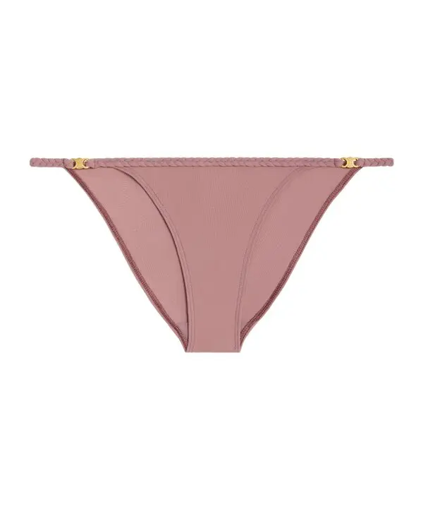 Celine Triomphe Swimsuit Bottom In Matte Jersey - Rosy