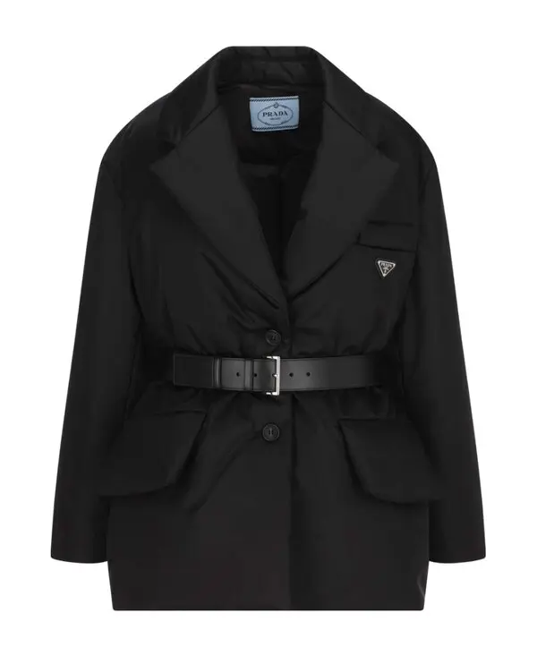 Prada Belted Logo-detailed Puffer Jacket