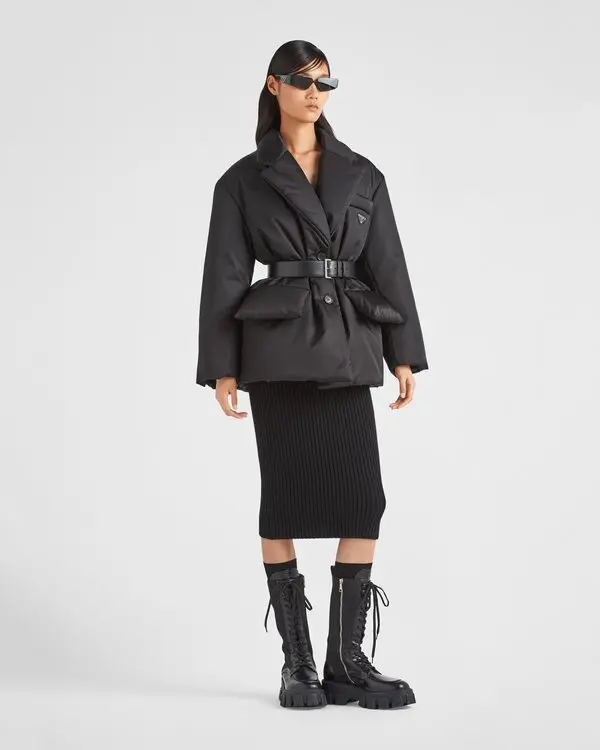 Prada Belted Logo-detailed Puffer Jacket