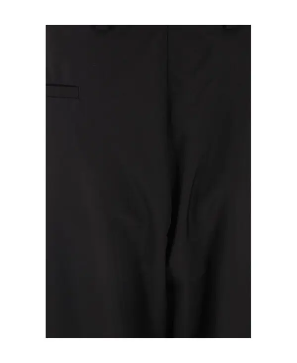 Prada Logo-patch Wide-leg Tailored Trousers - Black