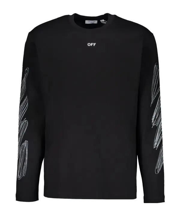 Off-White Scribble Print Long-sleeve T-shirt