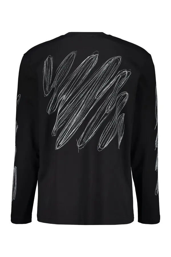 Off-White Scribble Print Long-sleeve T-shirt