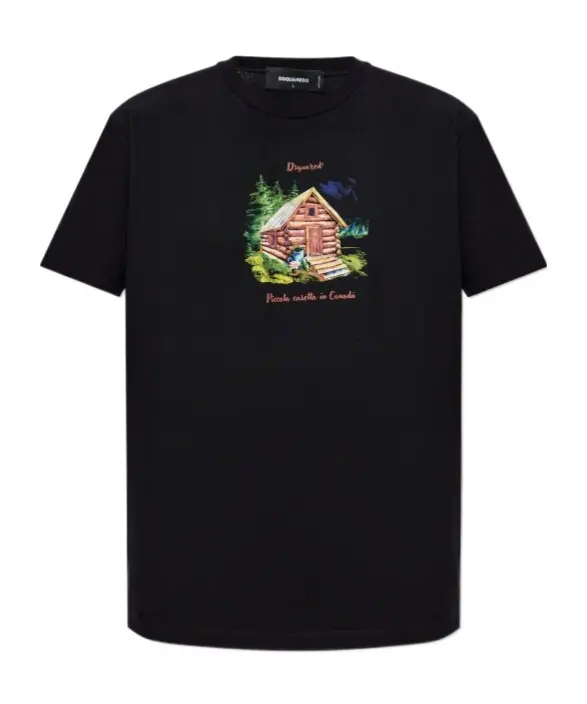 Dsquared2 Graphic Printed Crewneck T-shirt