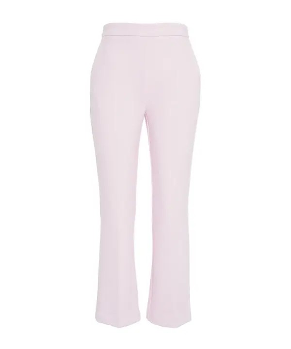 Elisabetta Franchi Logo Plaque Crêpe Cropped Trousers