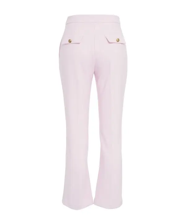 Elisabetta Franchi Logo Plaque Crêpe Cropped Trousers