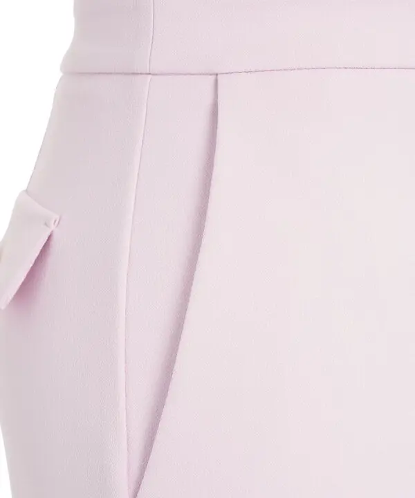 Elisabetta Franchi Logo Plaque Crêpe Cropped Trousers
