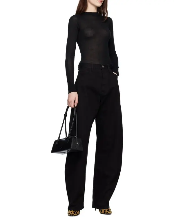 Alaïa Le Teckel Medium Shoulder Bag - Black