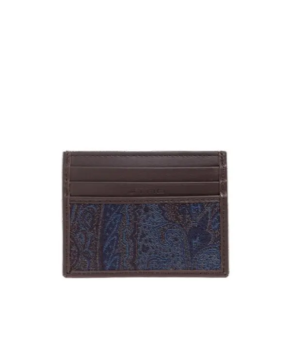 Etro Essential Jacquard Card Holder - Black