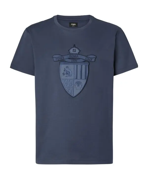 Fendi Crest Embroidered Crewneck T-shirt