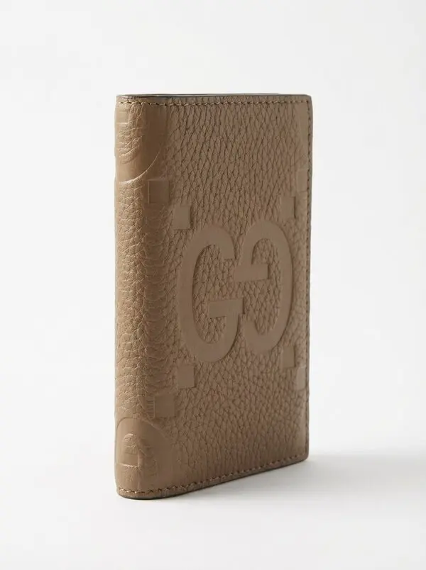 Gucci Jumbo Gg Card Holder - Brown