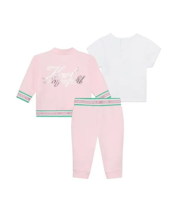 Karl Lagerfeld Short-sleeved T-shirt Long-sleeved Jacket And Pants Three-pack