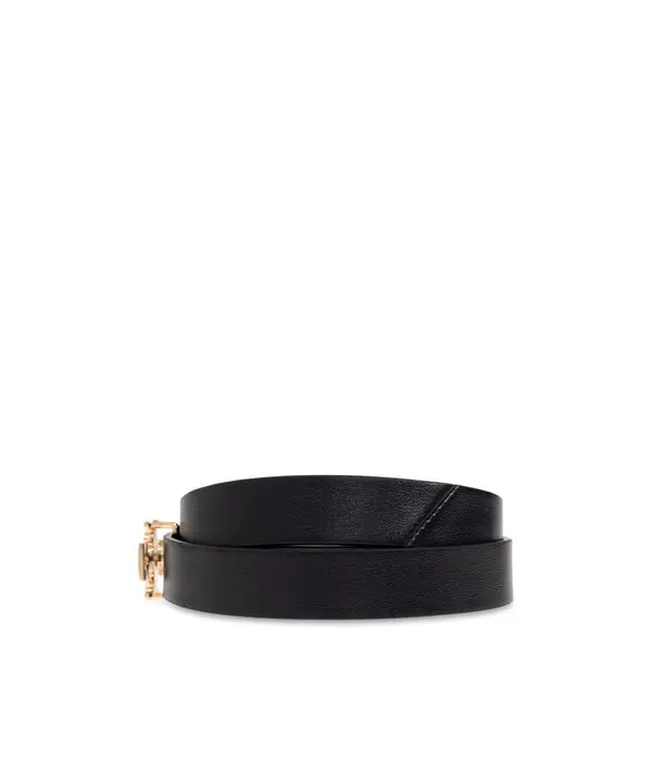 Tory Burch Logo Buckle Leather Belt