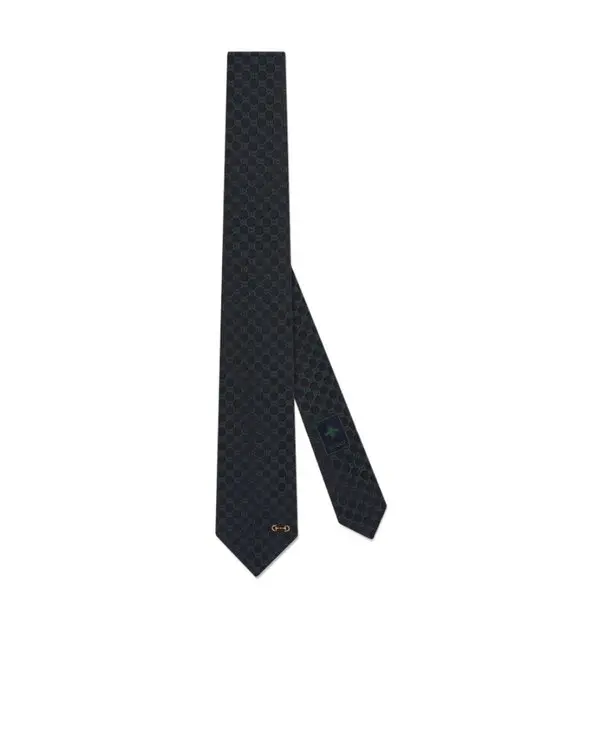 Gucci Gg Silk Jacquard Tie - Black