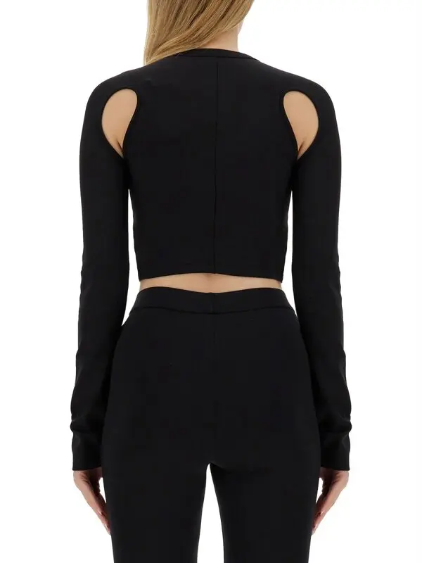 Off-White Logo Detailed Cut-out Top - No