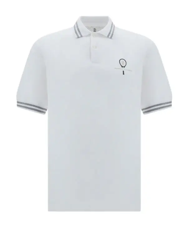 Brunello Cucinelli Short-sleeved Polo Shirt - White