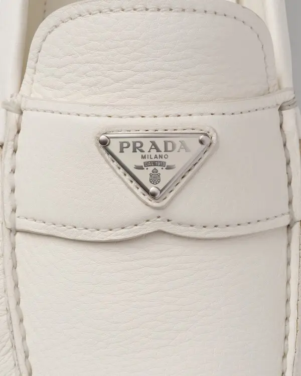 Prada Leather Driving Loafers