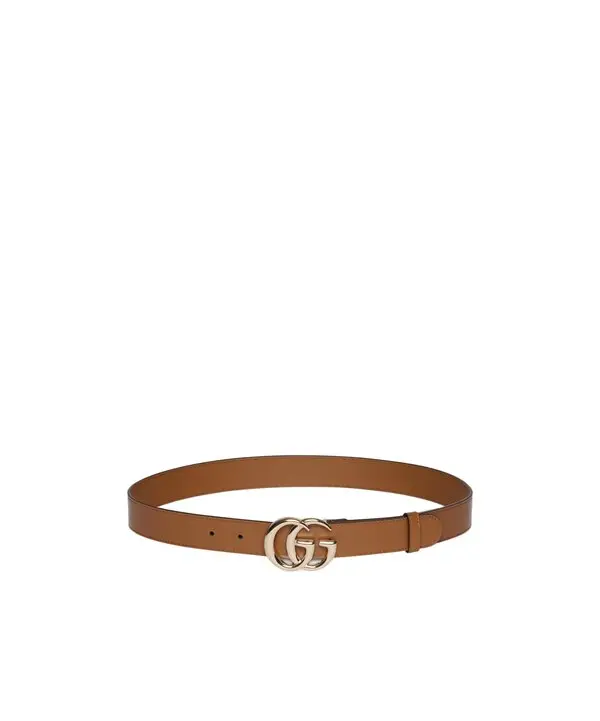Gucci Logo Plaque Belt - Brown