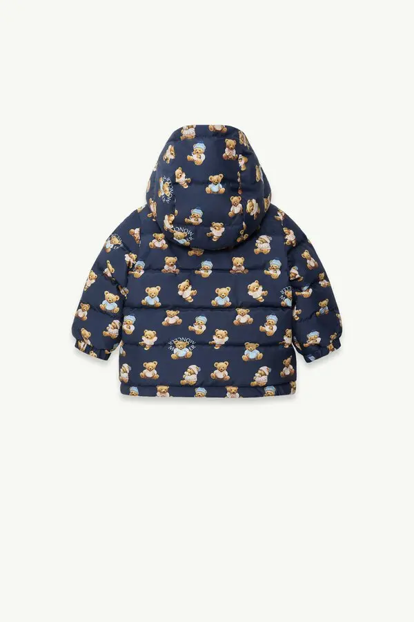 Moncler Semenat Hooded Down Jacket With Graphic Print
