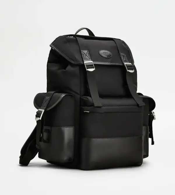 TOD'S Logo Patch Buckle-strap Backpack