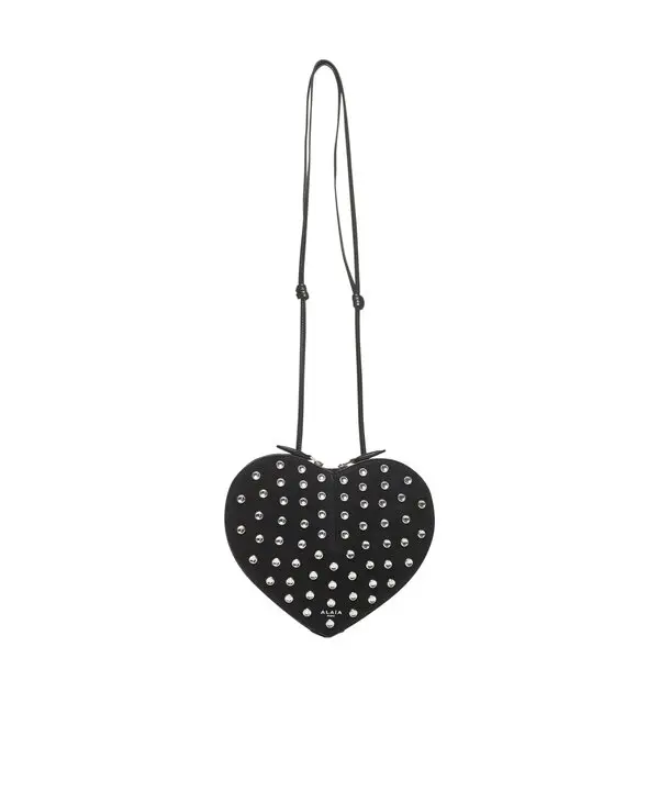 Alaïa Le Coeur Studded Heart Crossbody Bag