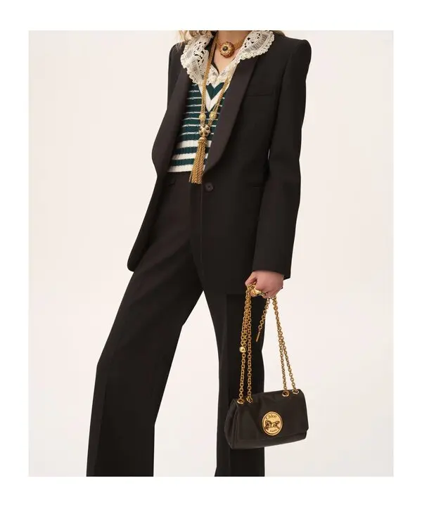 Chloé Small Shoulder Bag With Horse Emblem - Black