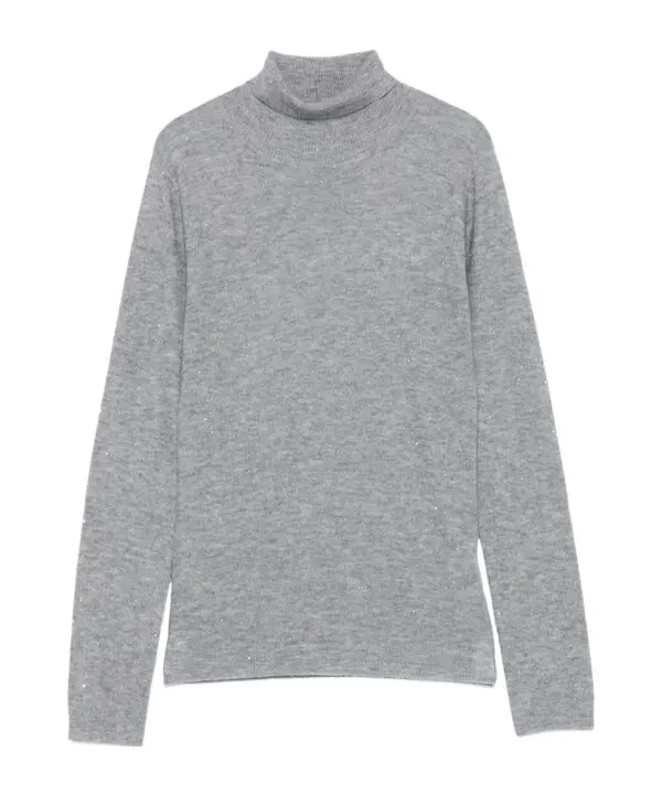 Fabiana Filippi Sequin Embellished High Neck Jumper