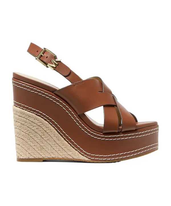 Michael Kors Nora Wedge Sandals With Buckle Closure